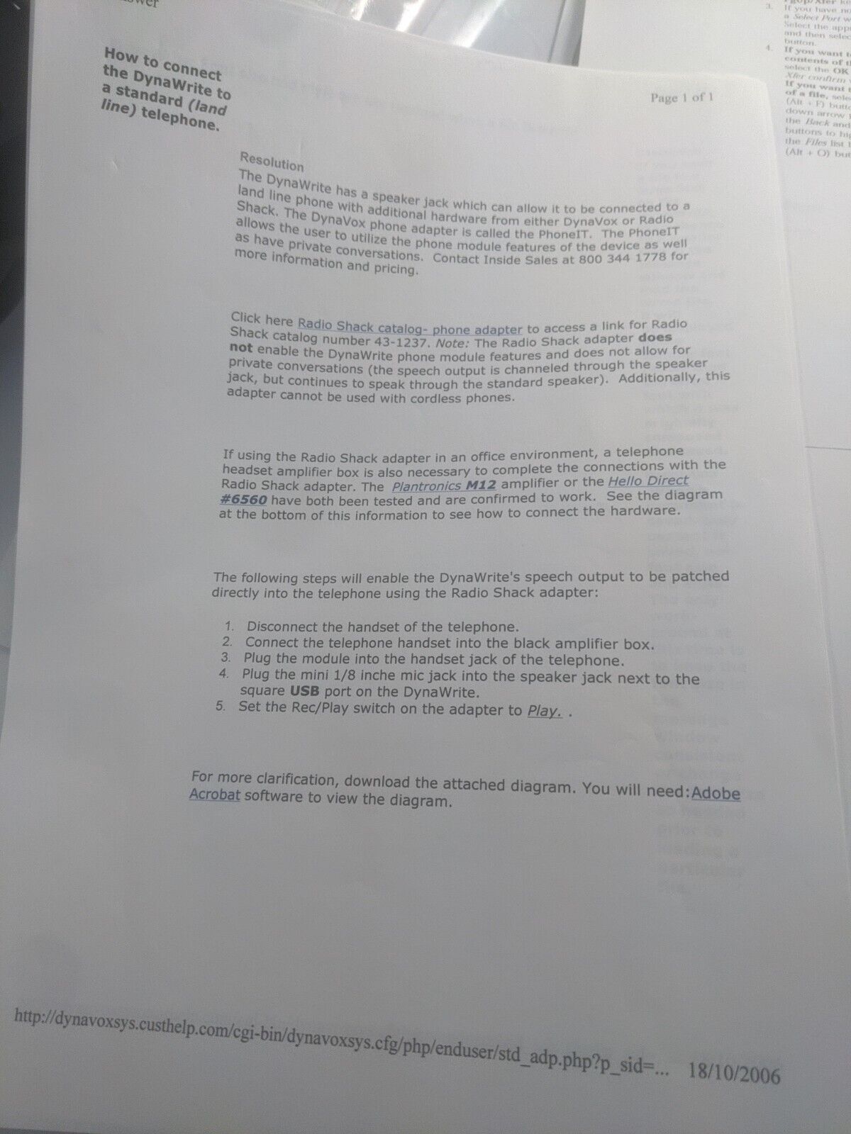 DynaVox Dynawrite Lightwriter Device - Complete with USB Function Keyb ...